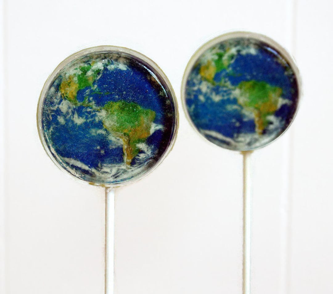 Planet Earth Wedding Favor Lollipops, World Wedding Favors Set of 30 ...