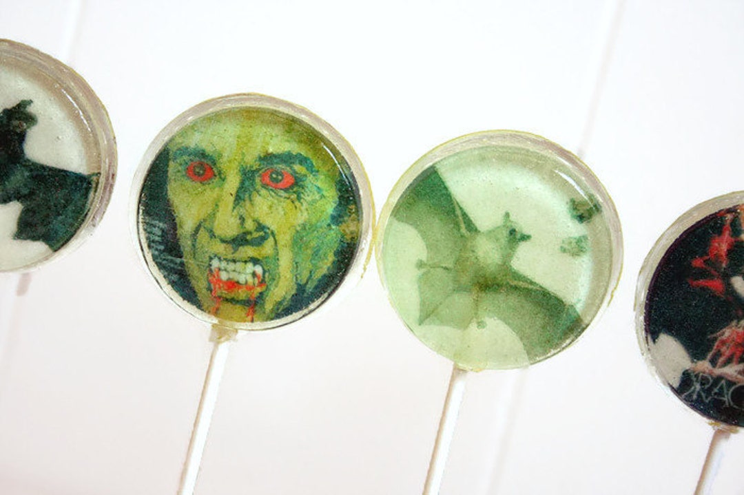 Halloween Party Wedding Favor Lollipops, Vampire, Dracula and Vampire ...