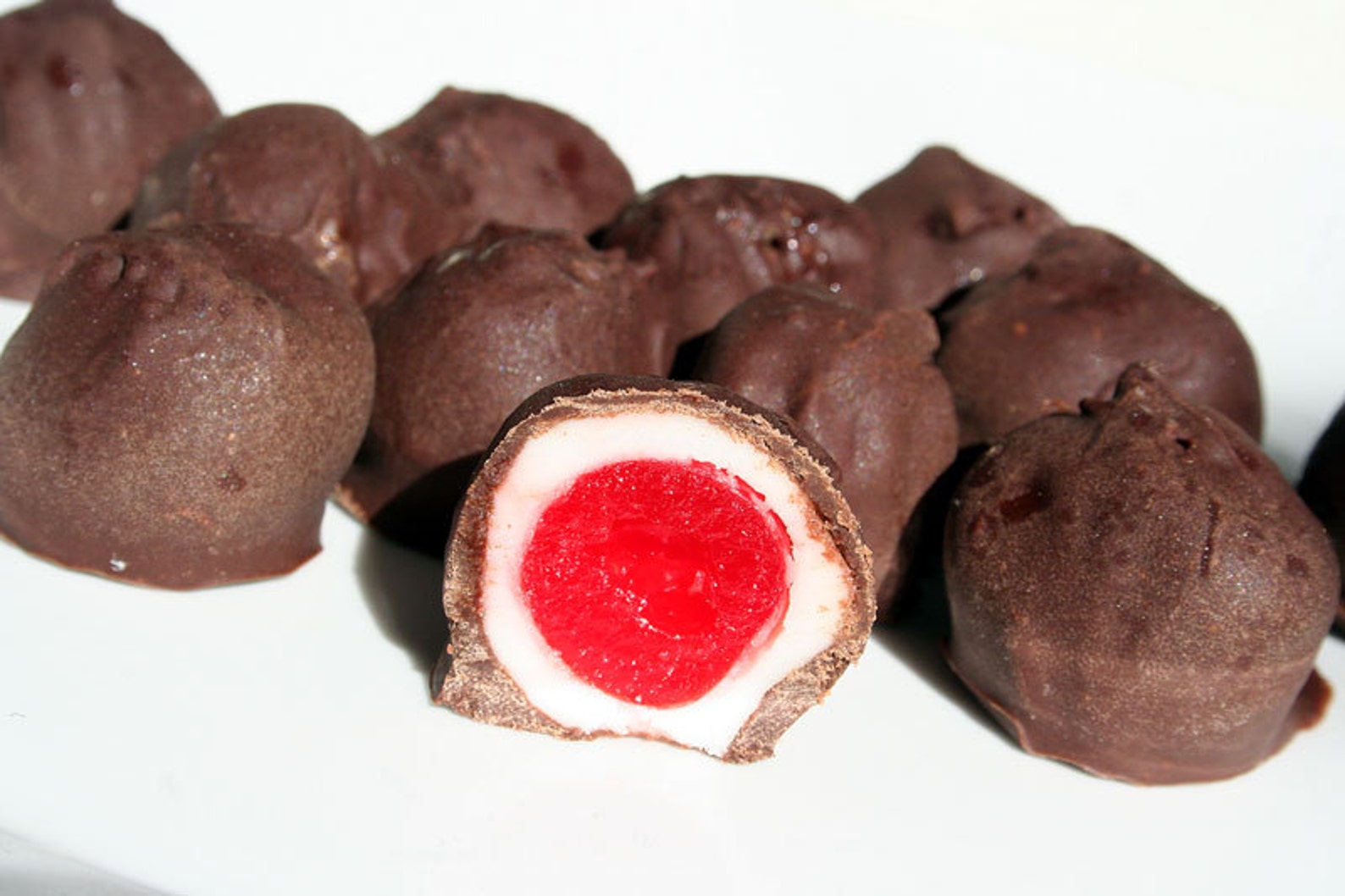 Chocolate Covered Cherries Cherry Cordials One Dozen 12 | Etsy