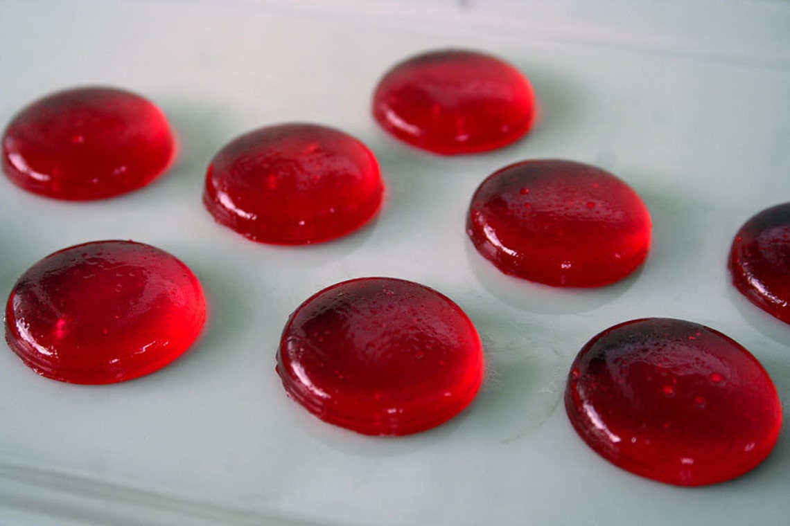 Hard Candy Drops Red Strawberry Flavor 15 Candy Pack | Etsy