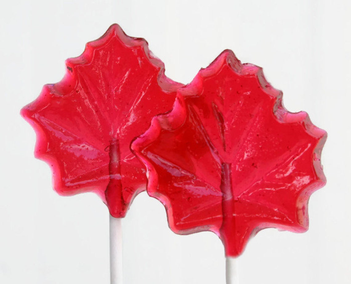 Fall Wedding Favor Lollipops, Red Fall Maple Leaf - Autumn Wedding - 5 ...