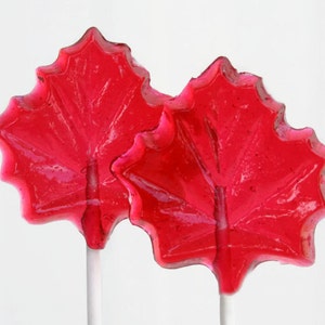 Fall Wedding Favor Lollipops, Red Fall Maple Leaf - Autumn Wedding - 5 ...