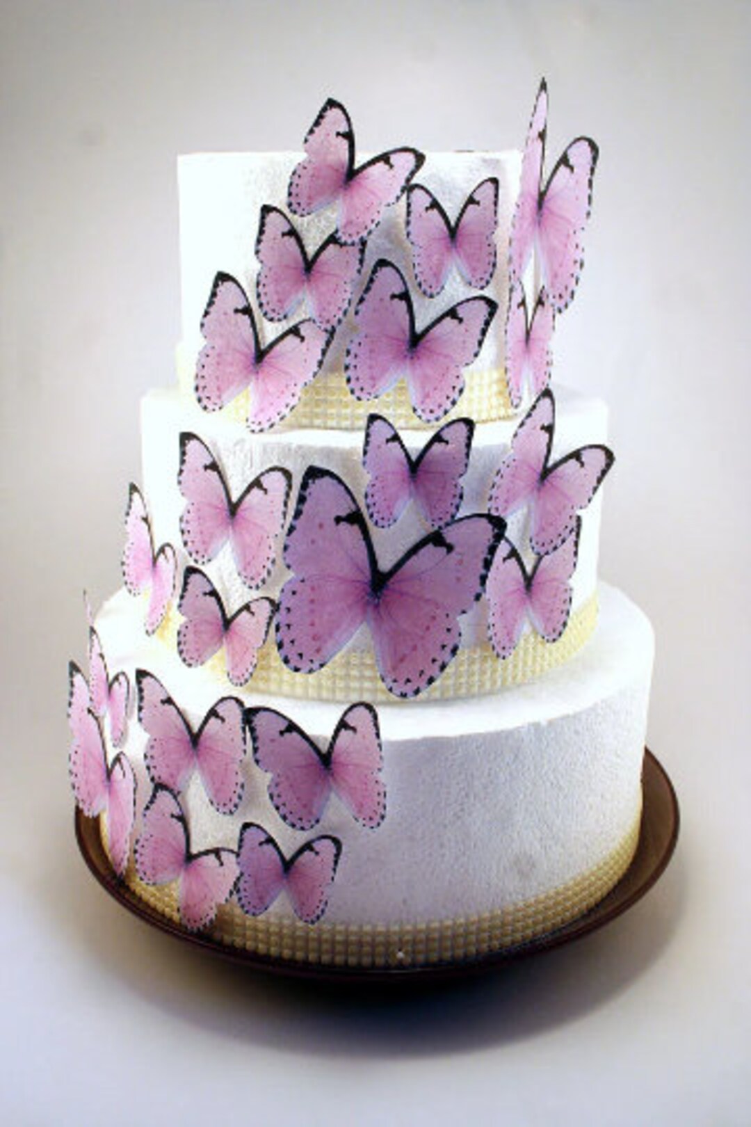 Edible Butterfly Cake Decorations, Pastel Pink Edible Butterflies, Set ...