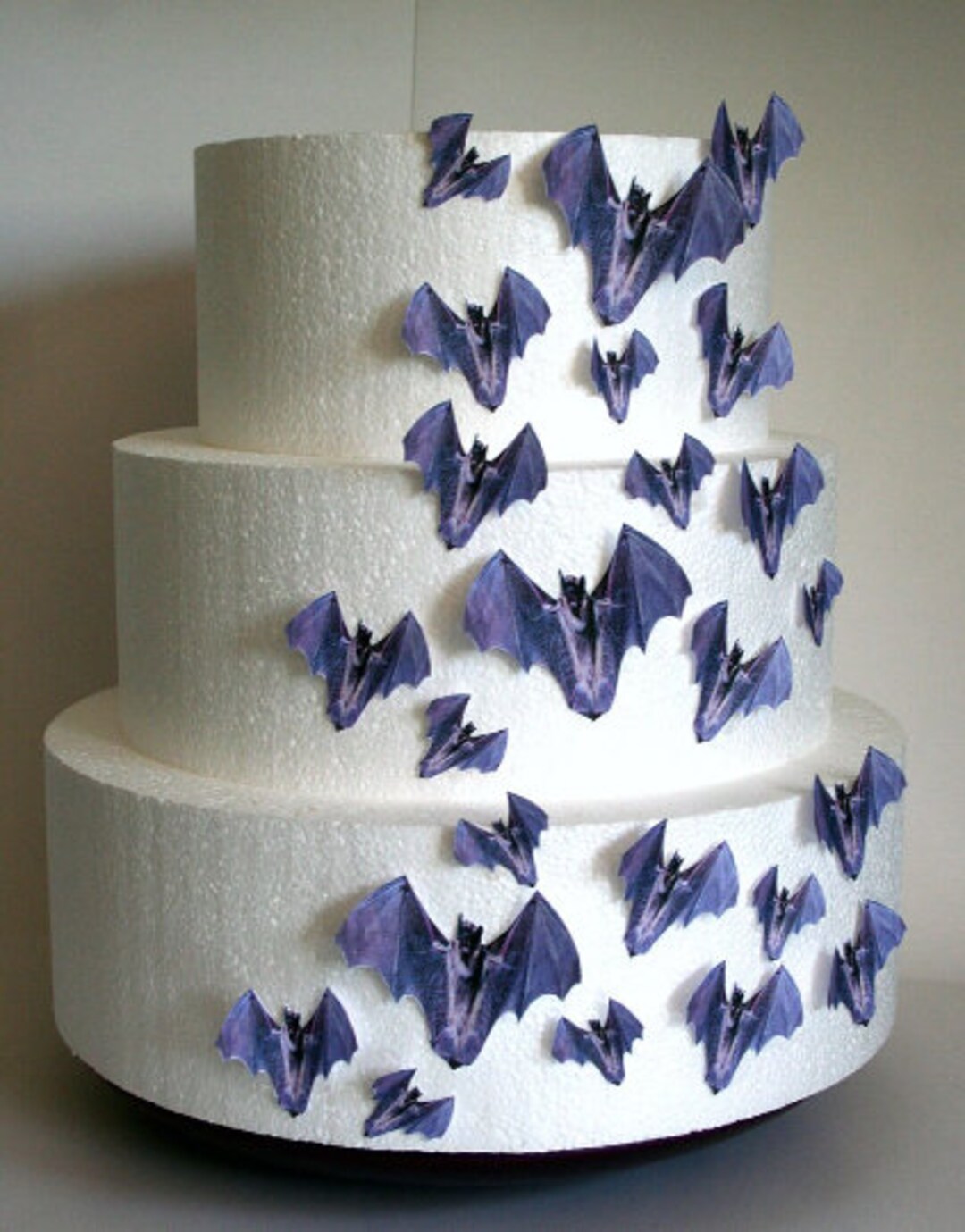 Wedding Cake Toppers, Halloween Cake Grey Edible Bats, Set of 24 DIY ...