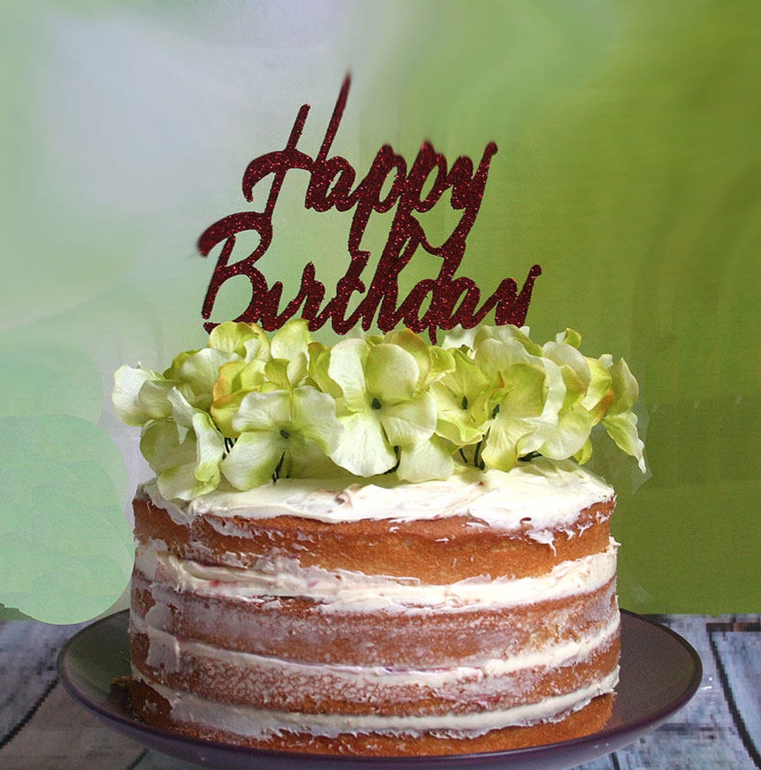 Birthday Cake Topper, Happy Birthday Cake Topper, Custom Birthday Cake ...
