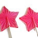 Pink Stars Lollipops - Large Faceted Hard Candy Stars - 6 Lollipop Pack ...