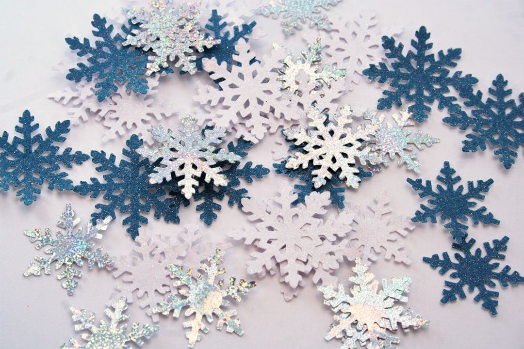 Snowflake Table Confetti, Winter Wedding Table Decor, Christmas Party ...
