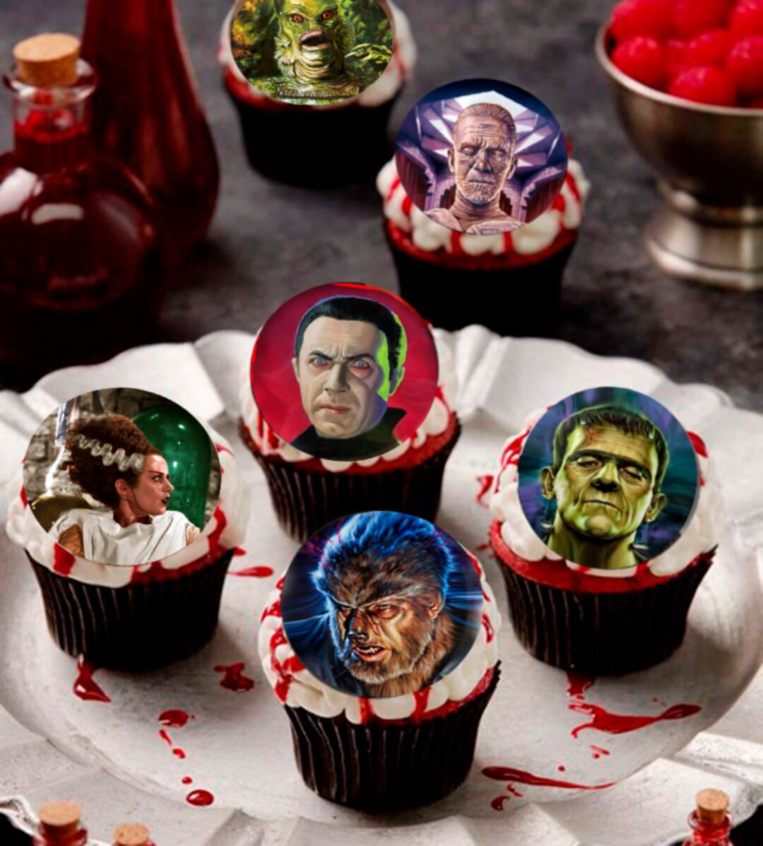 Edible Halloween Cake Decorations, Classic Horror Movie Monsters ...