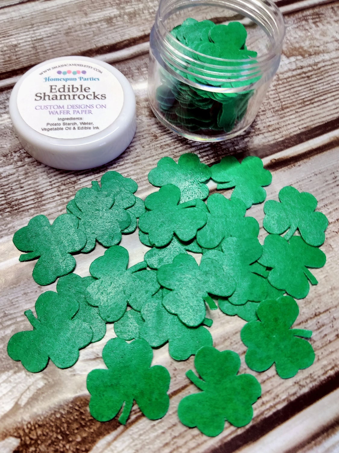 Mini Shamrocks Cake Decorations Cocoa Bomb Sprinkles Wafer - Etsy
