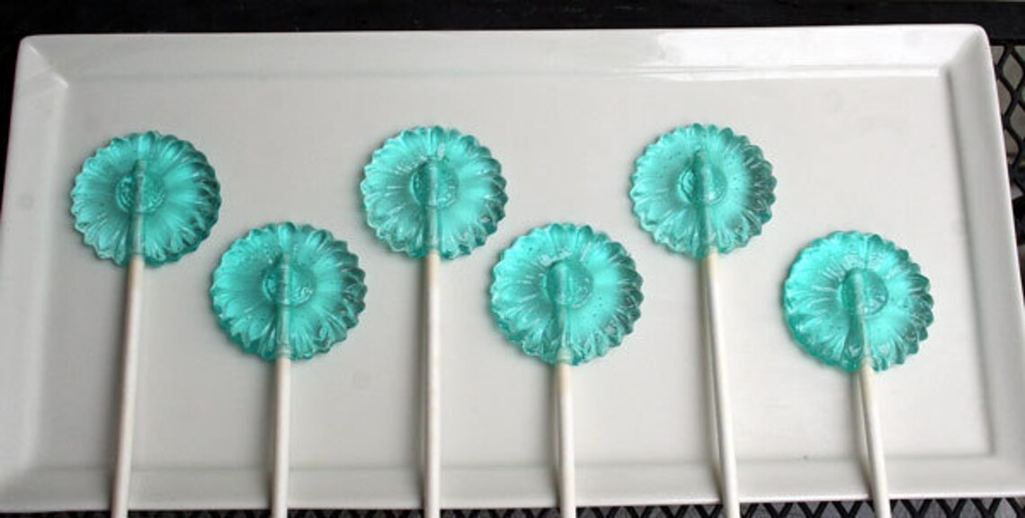 Flower Lollipops Party Favors Light Blue Daisy Lollipops | Etsy