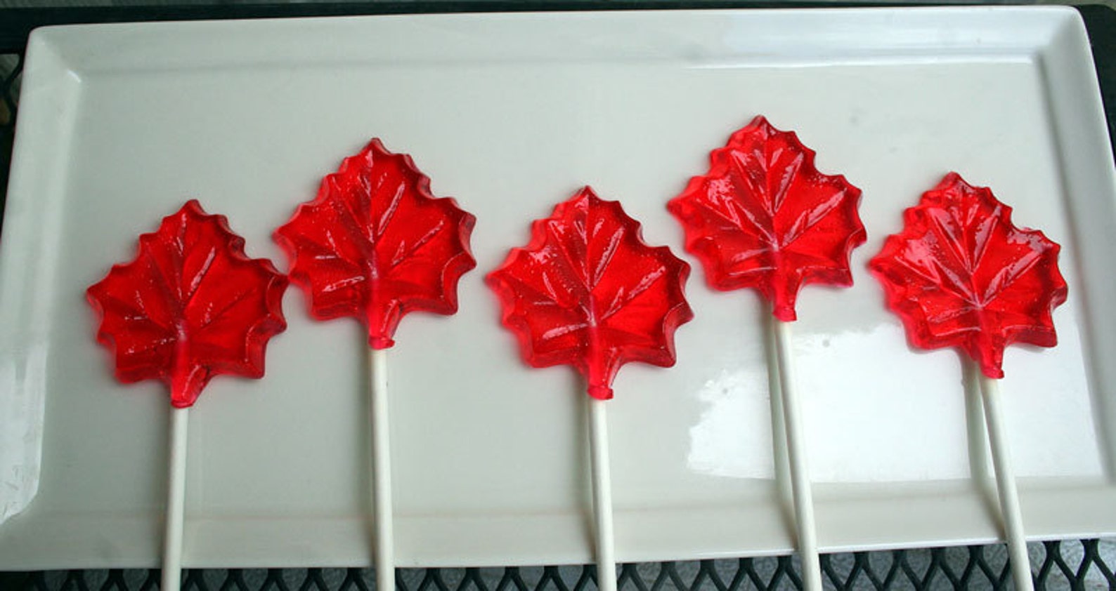 Fall Wedding Favor Lollipops, Red Fall Maple Leaf - Autumn Wedding - 5 ...