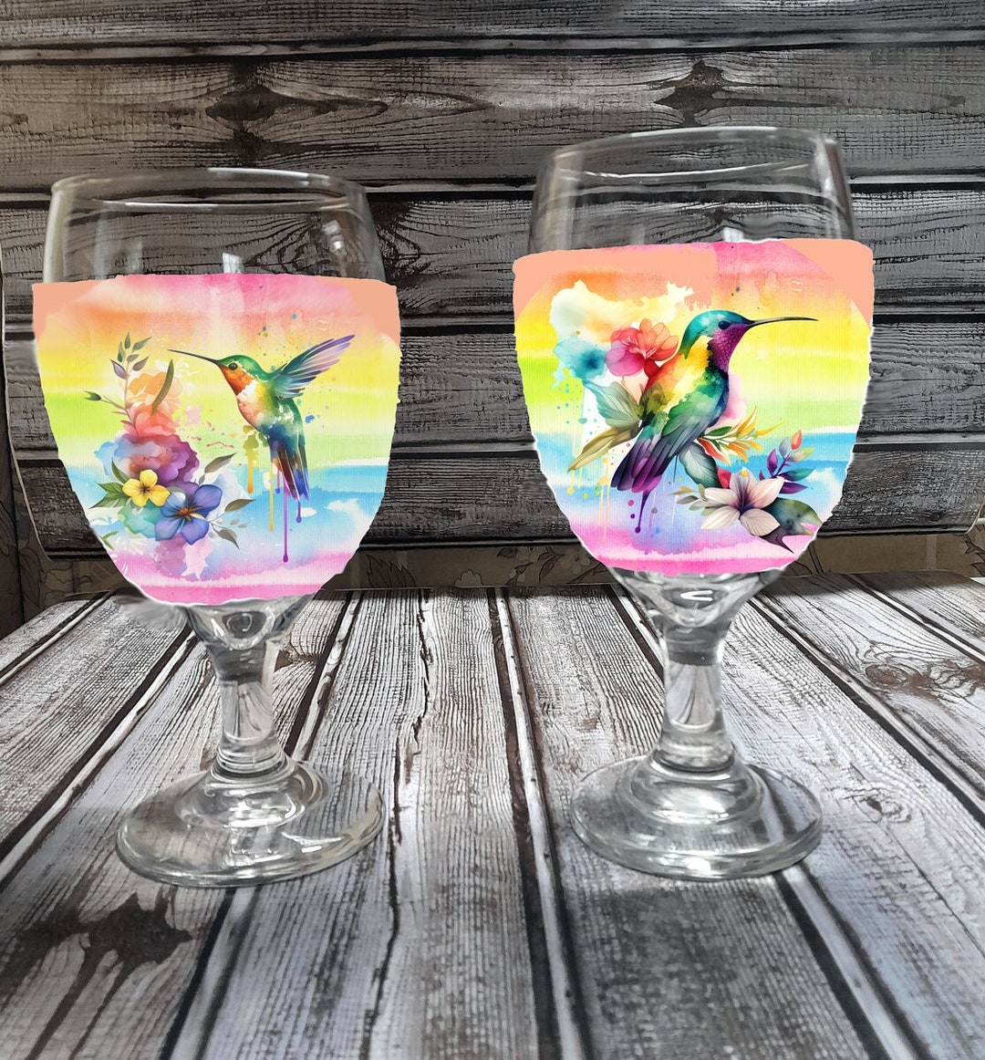 Pastel Hummingbird Wine Glass Sleeve, the Original Woozies, No More ...