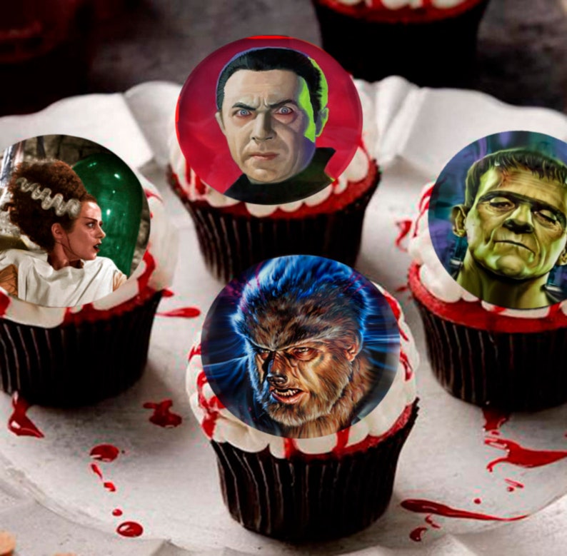 Edible Halloween Cake Decorations, Classic Horror Movie Monsters ...