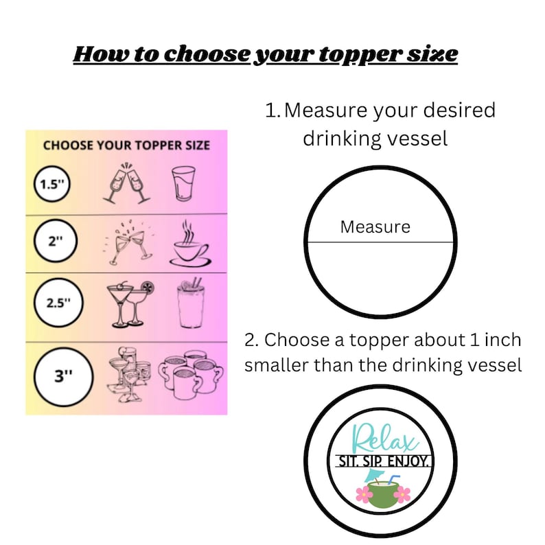 Custom Happy Birthday Party Drink Topper, Personalized Drink Toppers ...