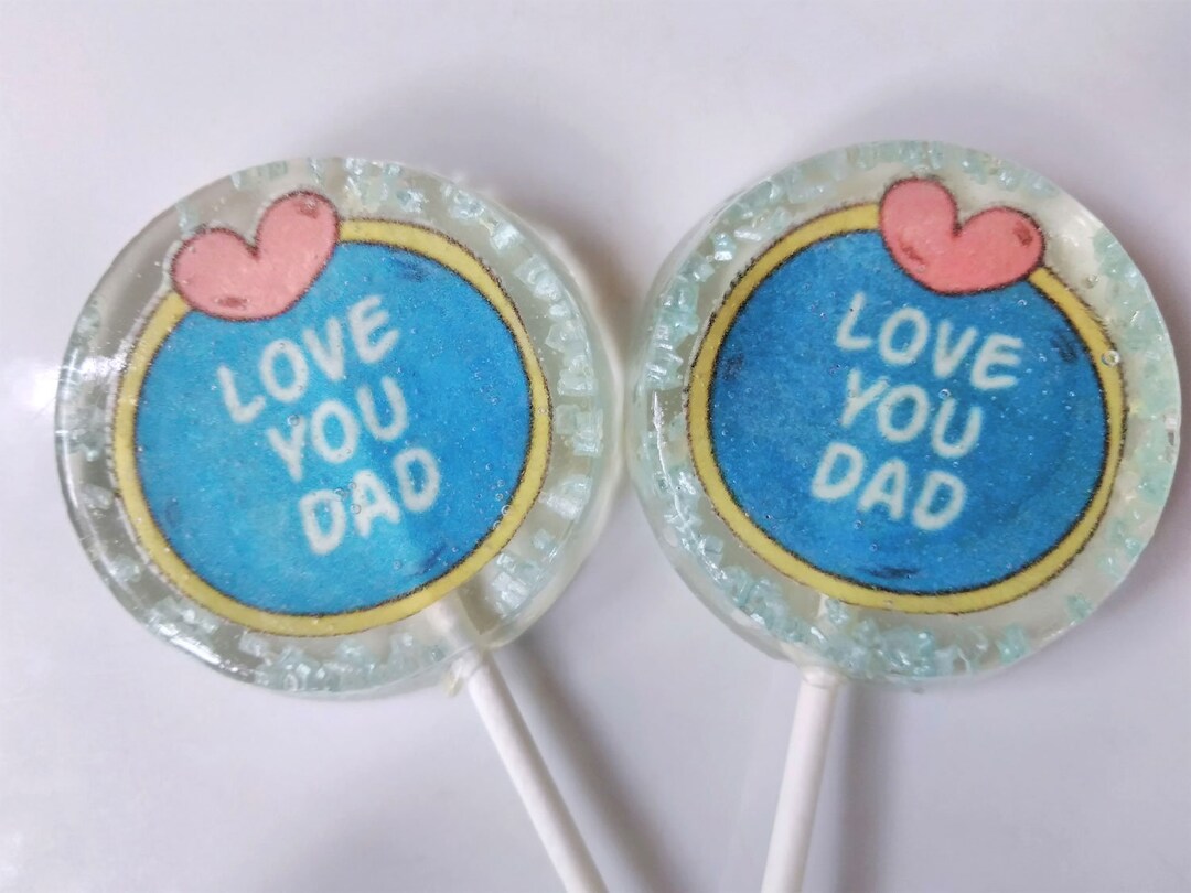 Father's Day Lollipop, Love You Dad Lollipops Set of 6, Souvenir ...