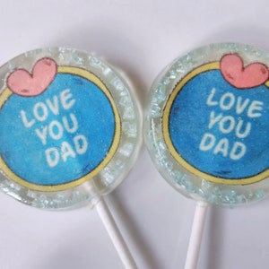 Father's Day Lollipop, Love You Dad Lollipops Set of 6, Souvenir ...