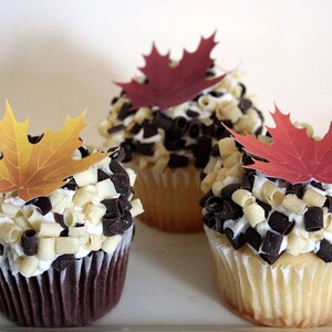 Fall Wedding Cake Topper, Fall Leaves Maple Leaves, Set of 12 DIY Cake ...