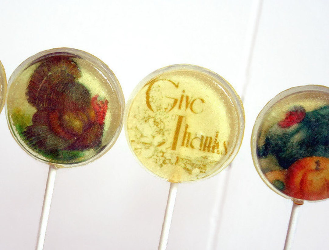 Thanksgiving Favor Lollipops, Vintage Thanksgiving, Country ...