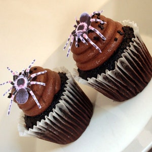 Edible Spiders Cake Decorations, Realistic Edible Spiders, Set of 12 ...