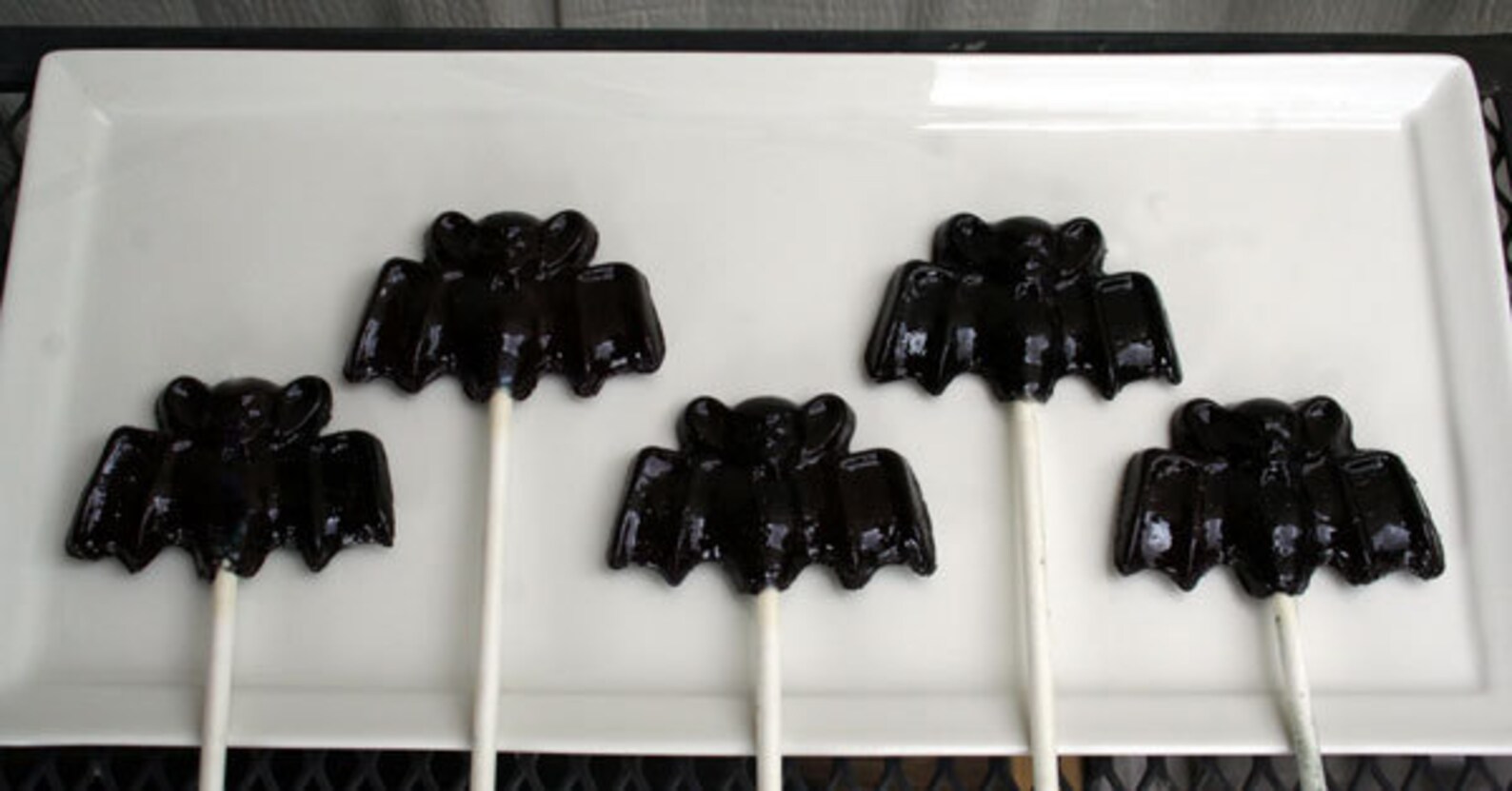 Halloween Black Vampire Bat Lollipops - Hard Candy Lollipops- 5 ...