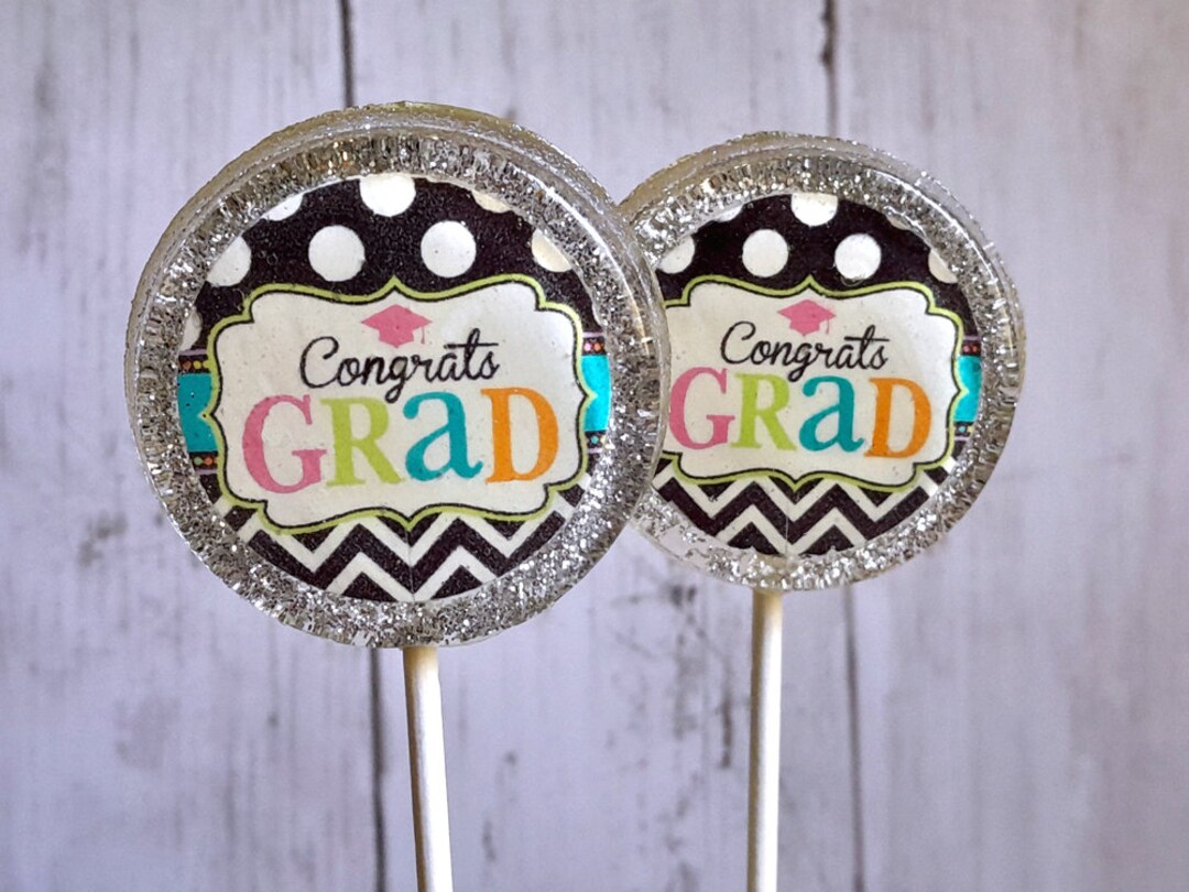 Congrats Grad, Graduation Lollipops Set of 3, Souvenir Lollipops ...
