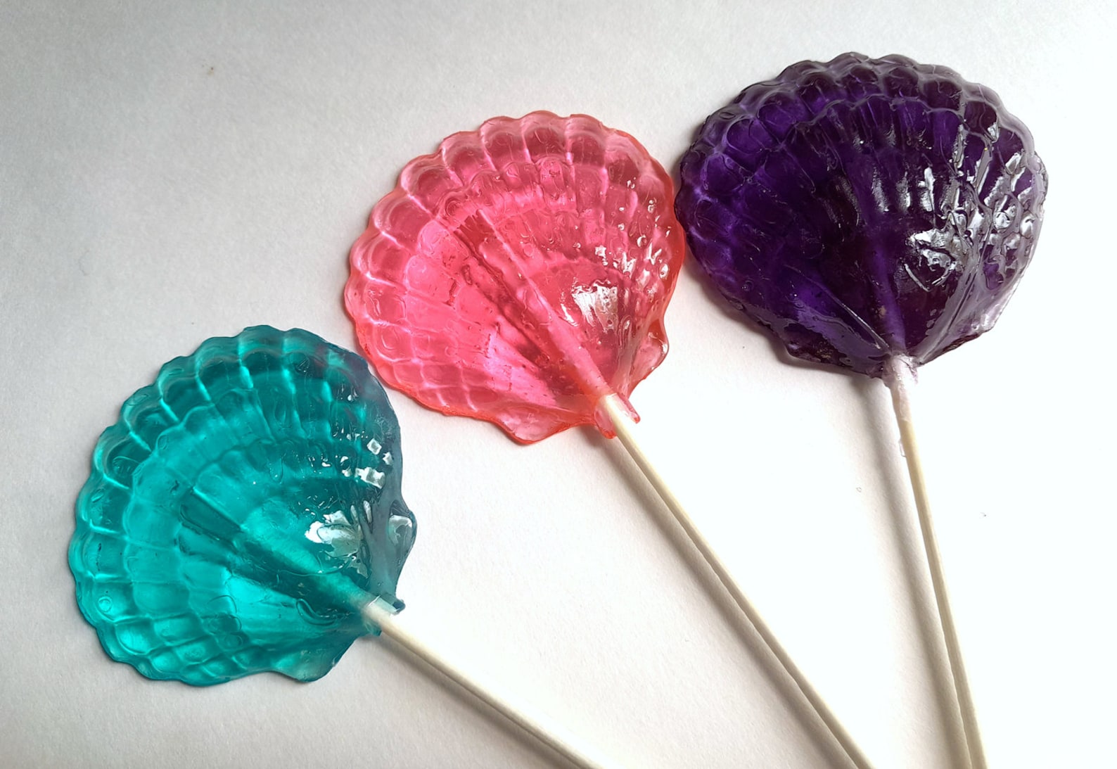 Seashell Lollipops in Various Colors, Beach Wedding Hard Candy, 5 ...