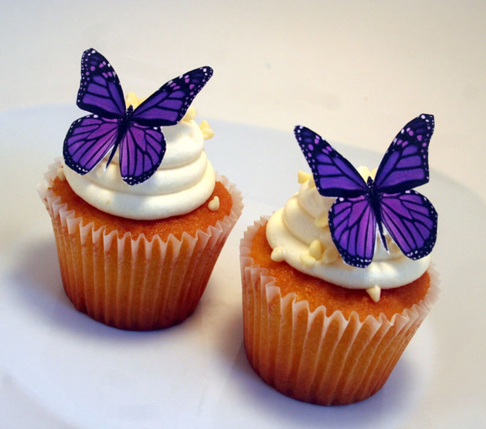 Edible Butterflies Wedding Cake Topper Purple Monarch Edible - Etsy