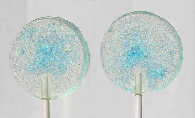Blue Wedding Favor Lollipops Light Blue Edible Glitter 12 - Etsy