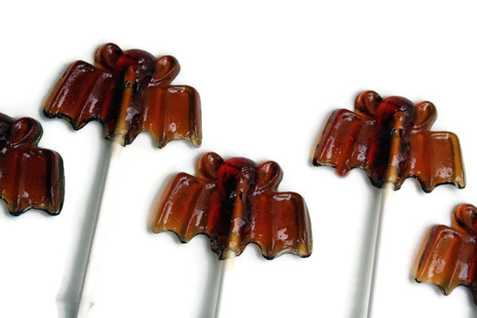 Halloween Vampire Bat Lollipops - Root Beer Flavor Hard Candy - 5 ...