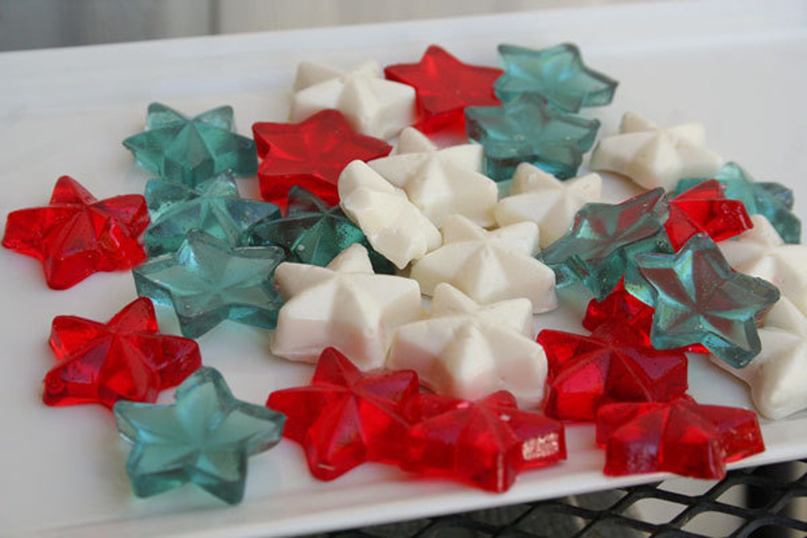 Red White and Blue Hard Candy Stars Strawberry Peppermint - Etsy