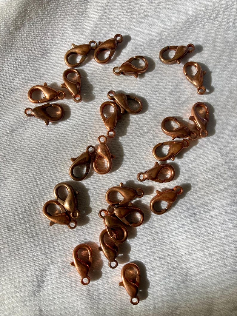 NWT 25 Copper Lobster Clasps for Jewelry Making - Etsy