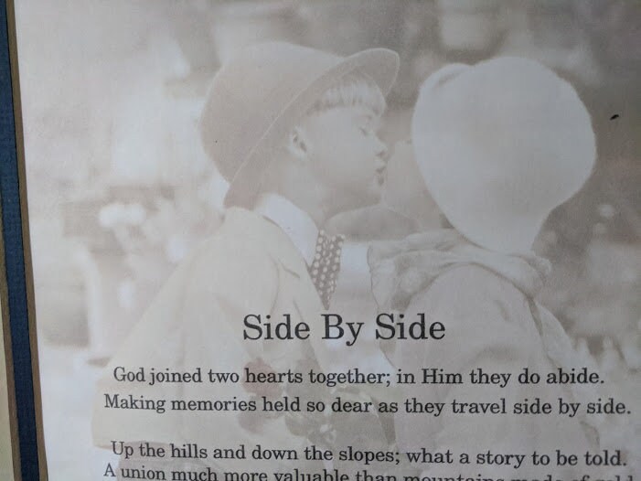 Poem "side by Side" Anniversary Poem by Donna Munafo 14X11 With Mat - Etsy