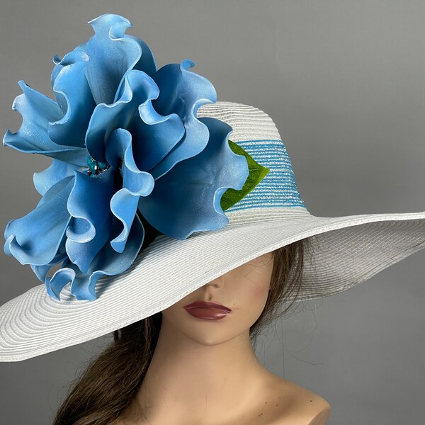 Light Blue Derby Hat - Etsy