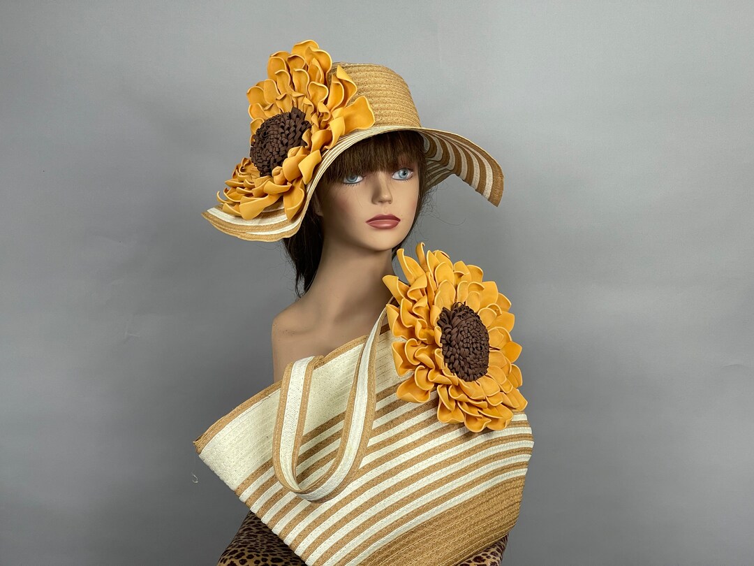 Beach Set Summer Set Hat and Bag Beach Hat Beach Handbag Summer Hat Sun ...