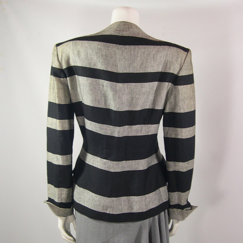 Vintage John Galliano Linen Horizontal Striped Jacket 1990/1 - Etsy