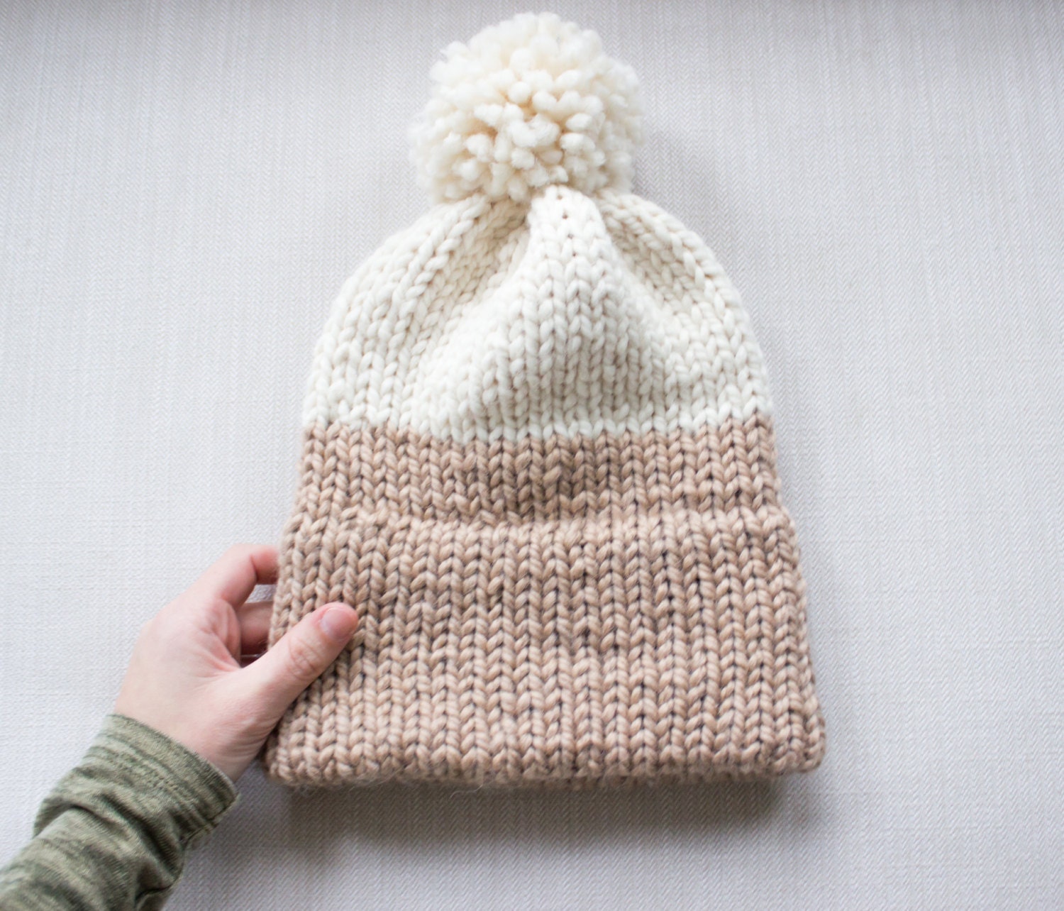Knitting Pattern // Double-knit Brim Slouchy Beanie // Knit - Etsy Canada