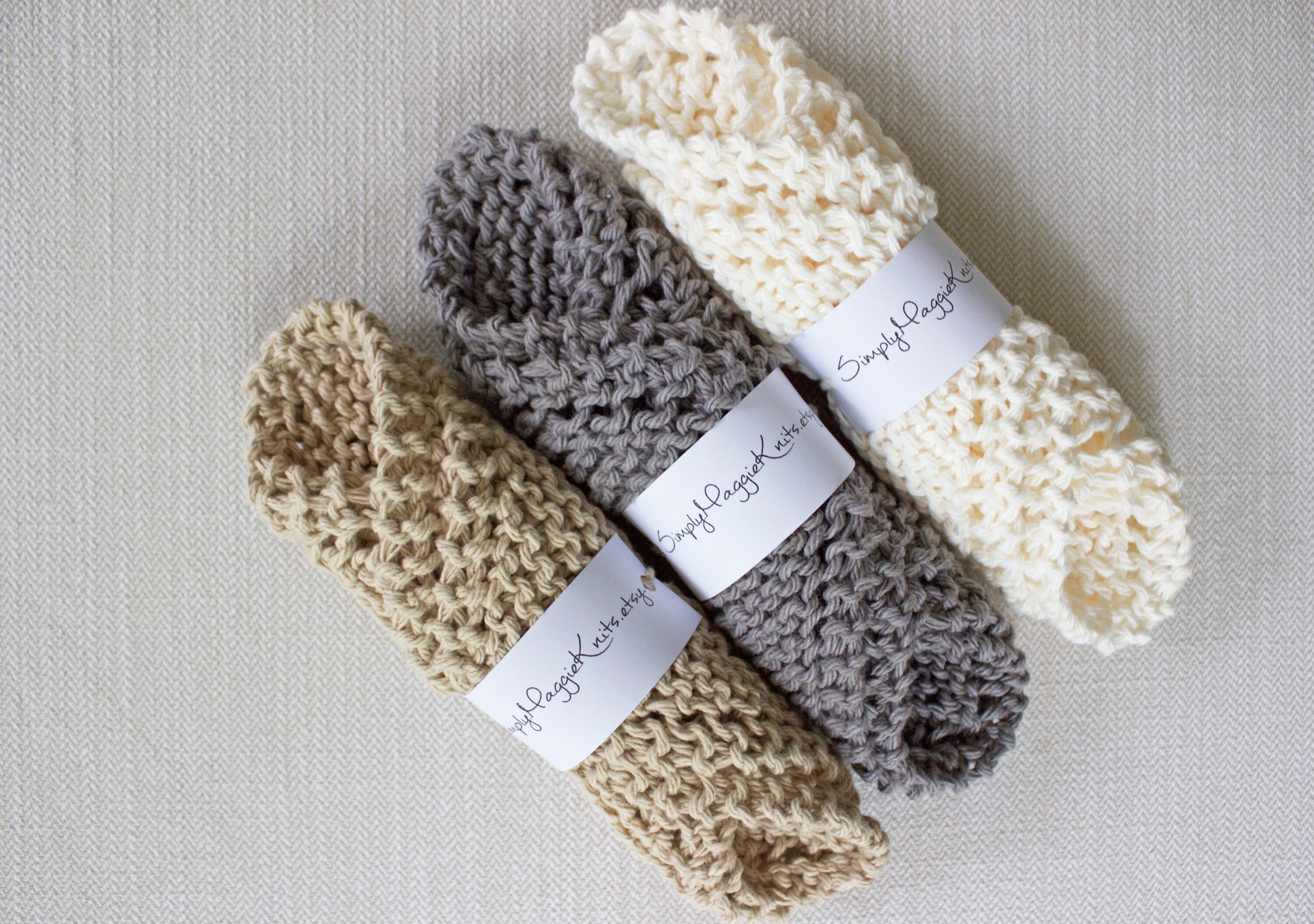 Knitting Pattern // Knit Scrubbies // Knit Wash Cloth // Beginner's ...