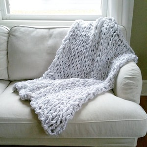 Arm Knitting Pattern // Lush Arm Knit Throw // Chunky Throw // Knit ...