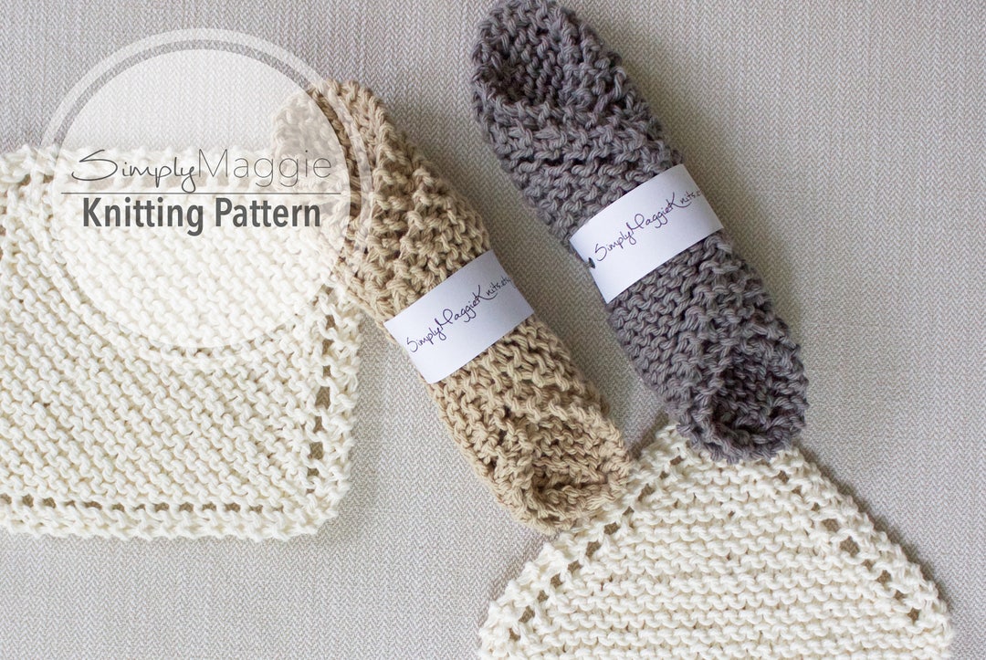 Knitting Pattern // Knit Scrubbies // Knit Wash Cloth // Beginner's ...