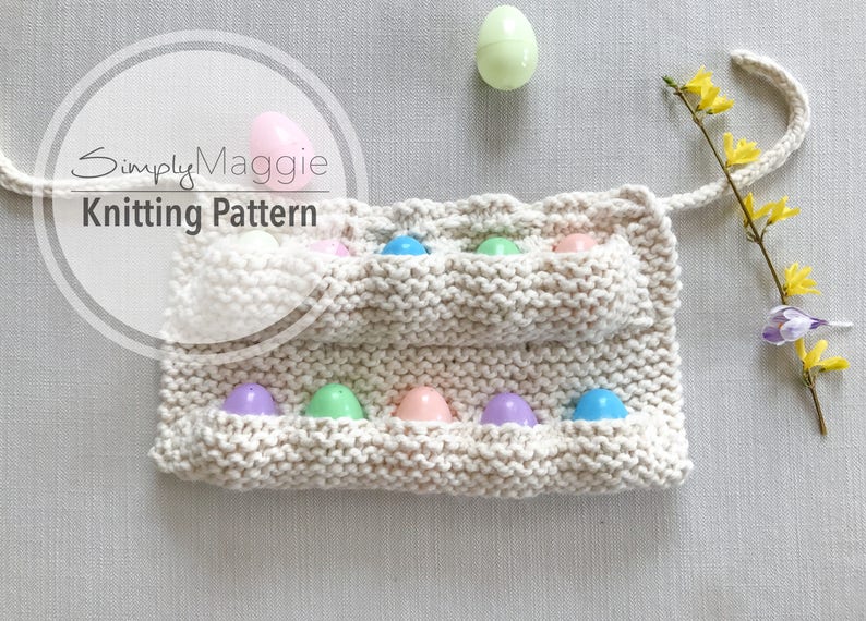 Knitting Pattern // Child's Knit Egg Collecting Apron // Egg Apron ...