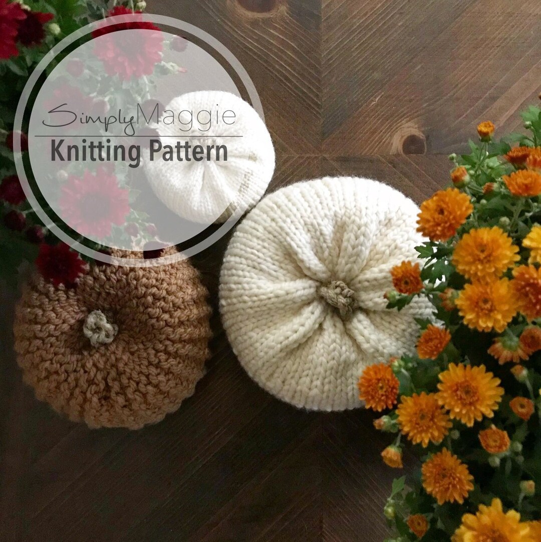 Knitting Pattern // Autumn Knit Pumpkins // Fall Decor Pumpkins ...