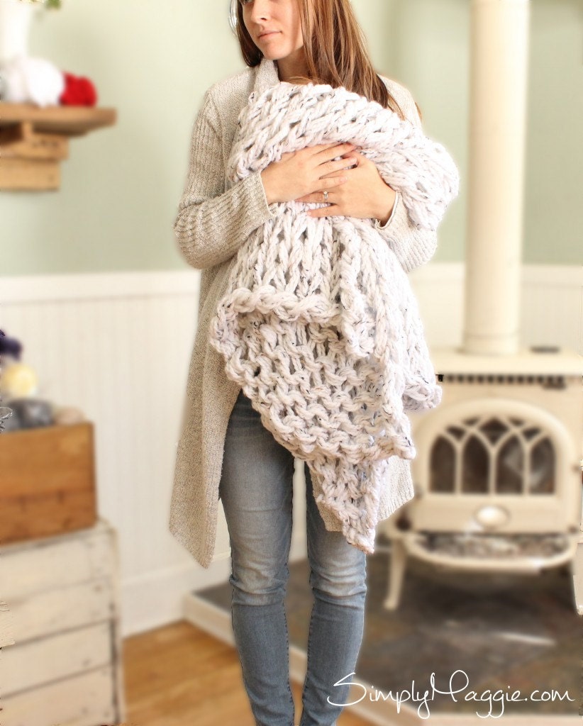 Arm Knitting Pattern // Lush Arm Knit Throw // Chunky Throw // - Etsy ...