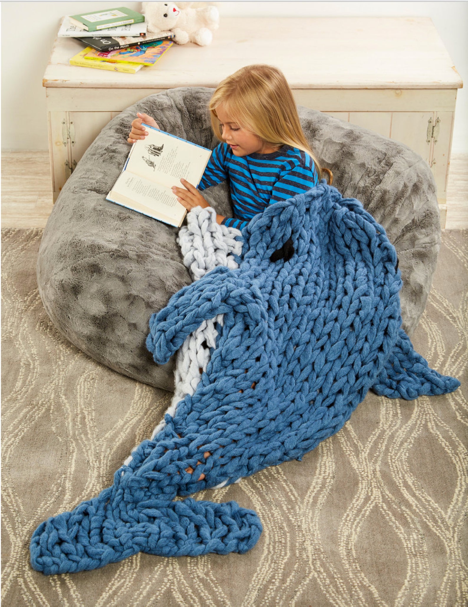 Arm Knitting Pattern // Arm Knit Dolphin Sleep Sack // Animal Blanket ...