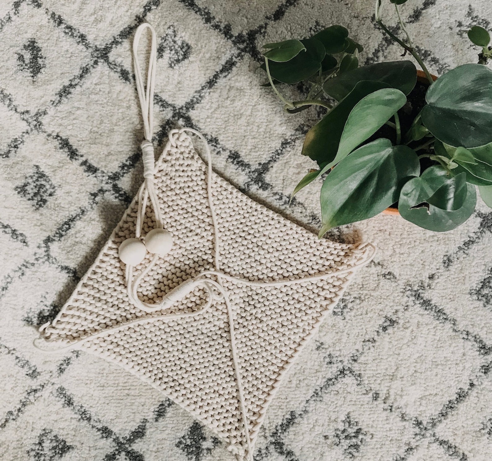 Knitting Pattern // Minimalist Knit Plant Hanger // Plant Decor ...