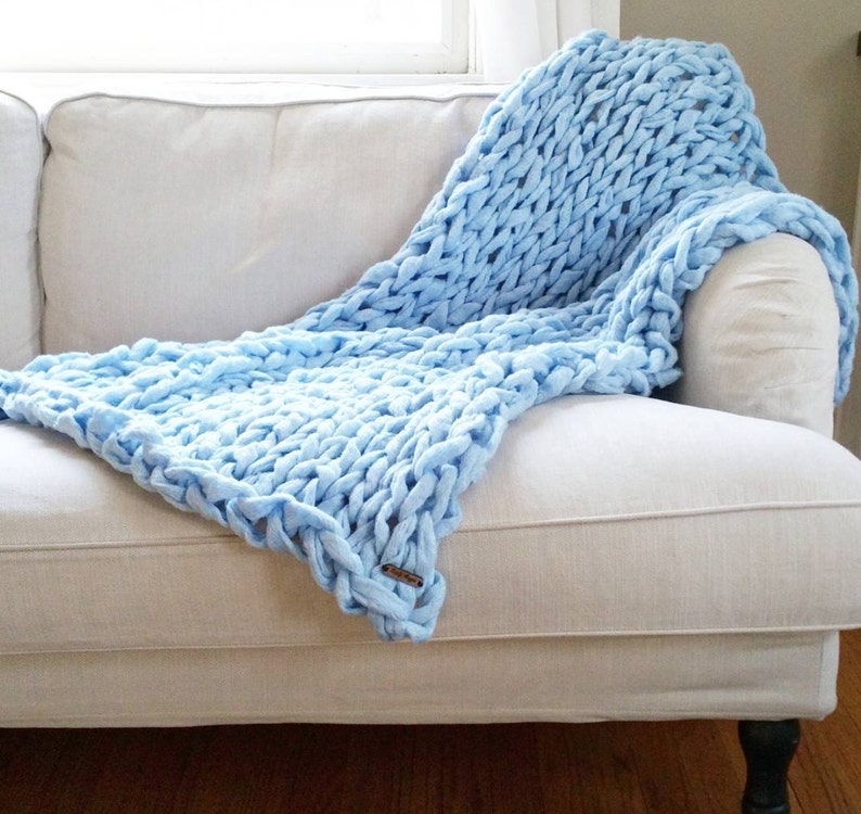 Arm Knitting Pattern // Chunky Throw // Throw Blanket // Knit - Etsy