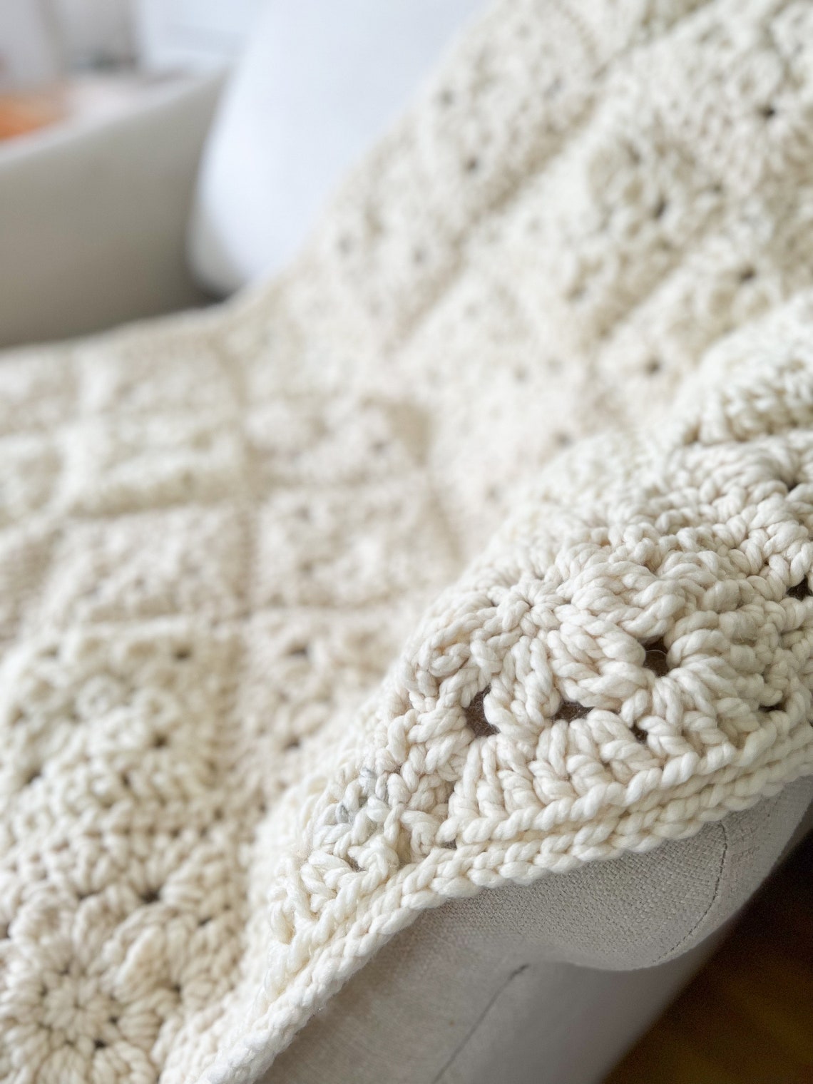 Forget Me Not Afghan Pattern // Crochet Pattern // Chunky Throw ...