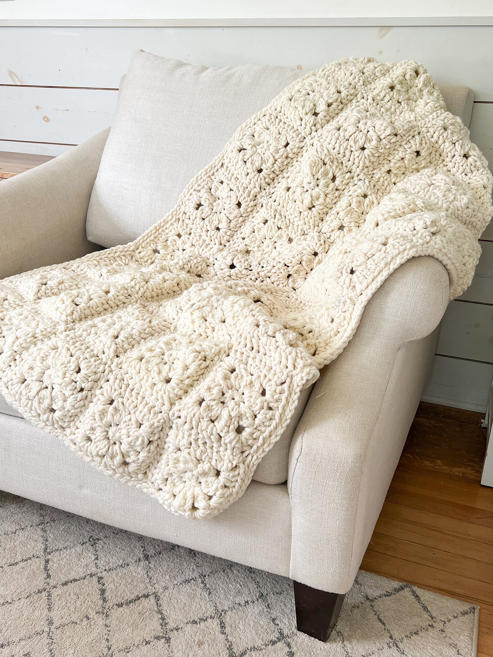 Forget Me Not Afghan Pattern // Crochet Pattern // Chunky Throw ...