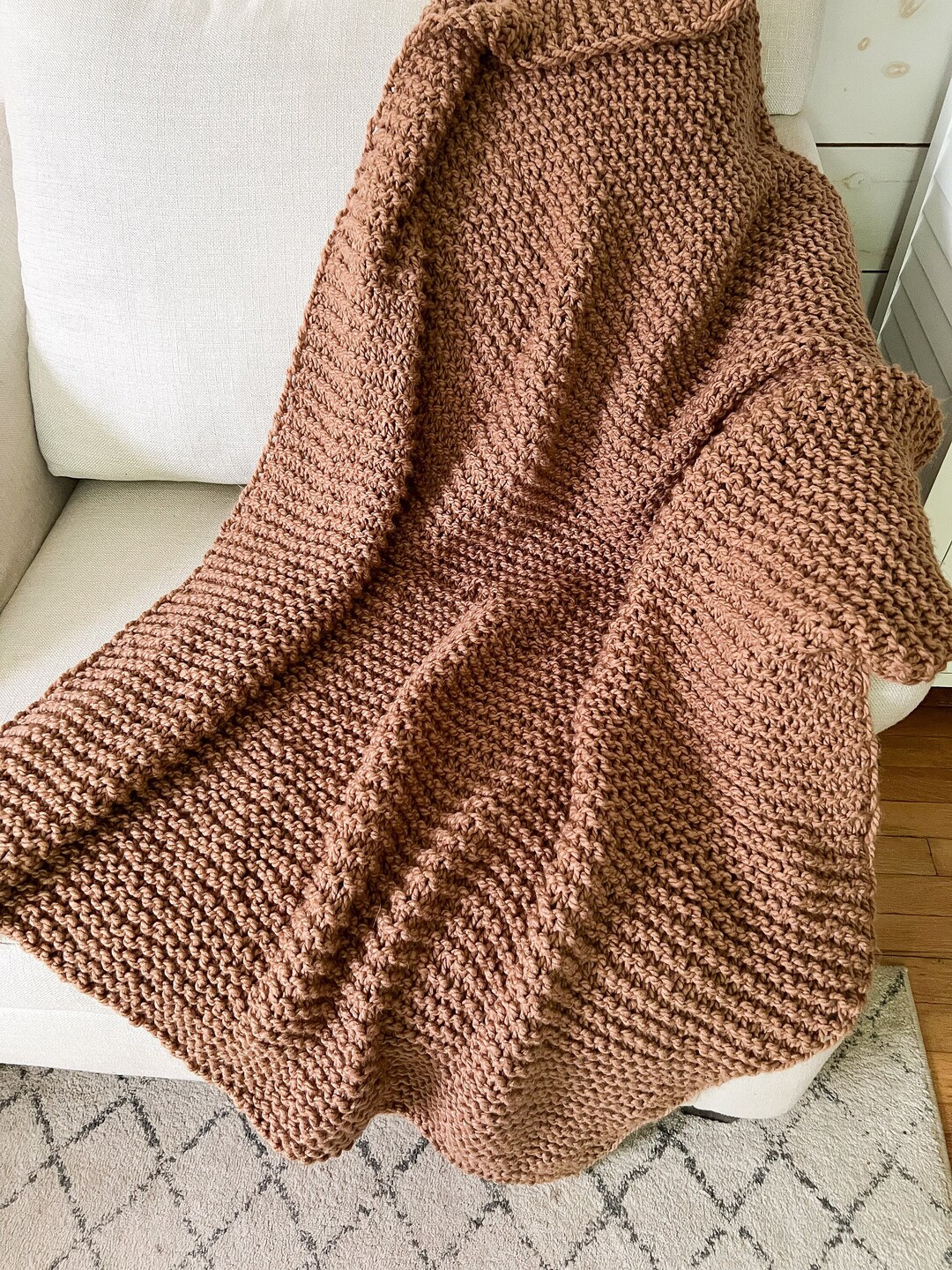 Genesis Blanket Pattern // Knitting Pattern // Chunky Throw // Beginner ...
