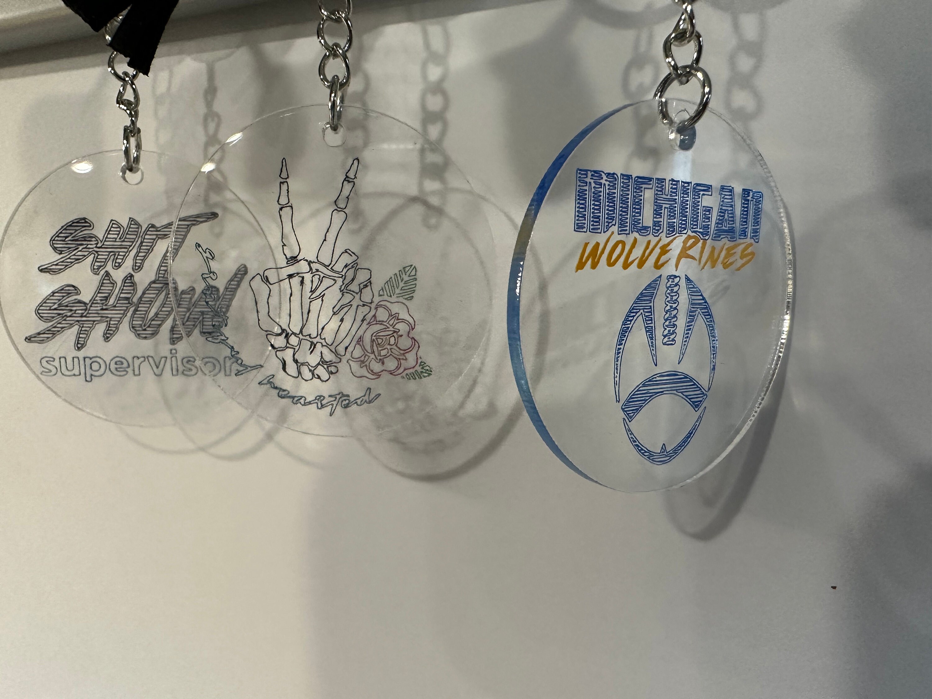 Michigan Wolverines Keychain | Custom Engraved Keychain | Acrylic ...