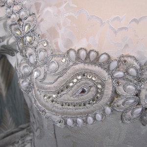 Stunning, Ice Green Brocade With Heavy Pearl Trims. 18th Century ...